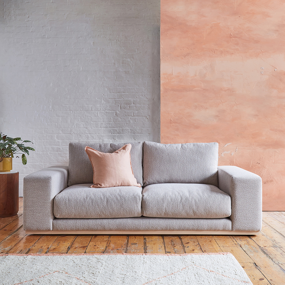 Sutton Armchair in Emerald Plush Velvet with Walnut Feet